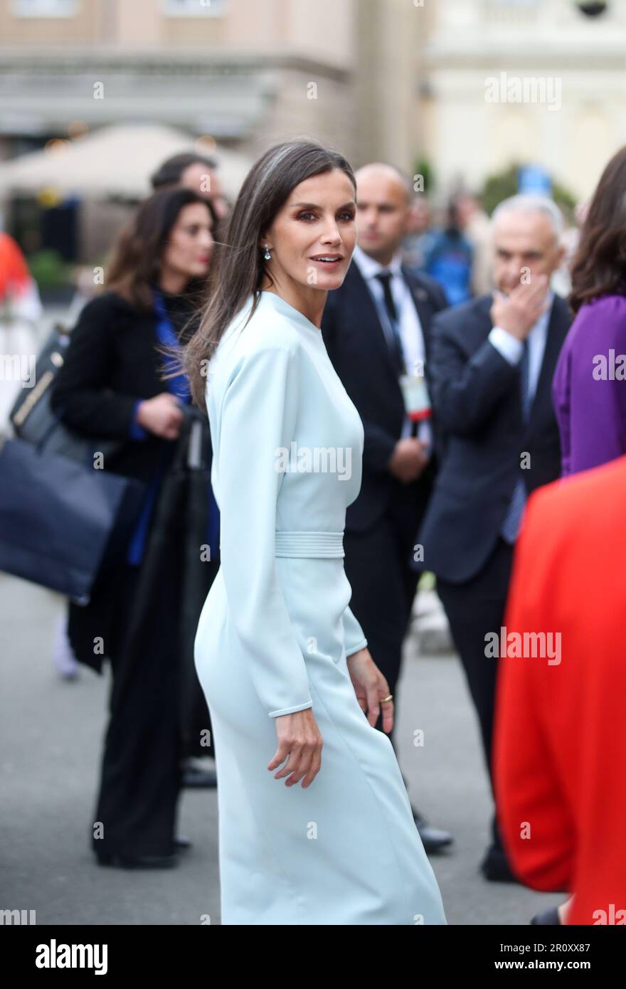 Zagreb, Croatia. 10th May, 2023. Queen of Spain Her Majesty Letizia ...