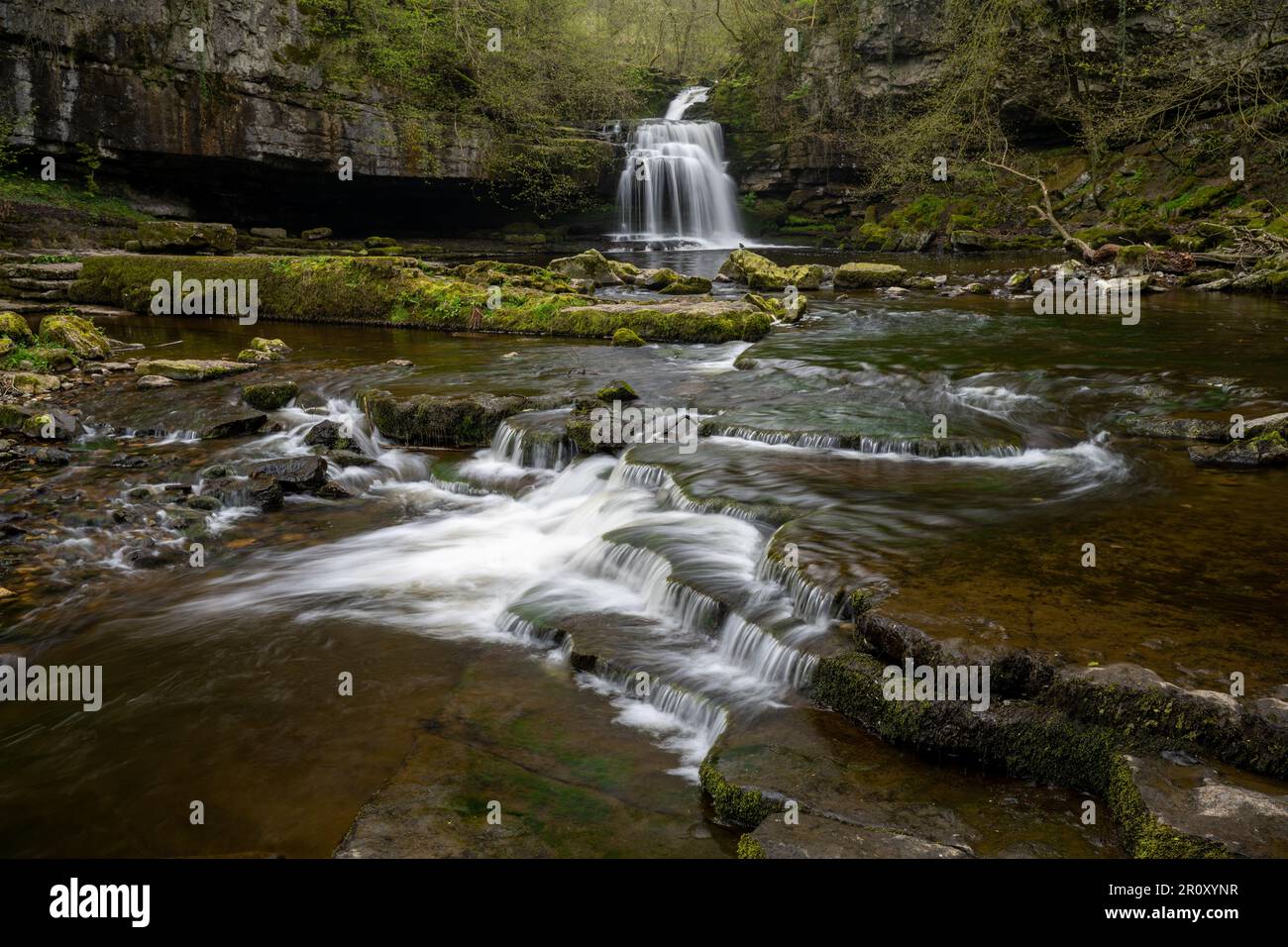 North Yorkshire Waterfalls - West Burton Cauldron Stock Photo - Alamy