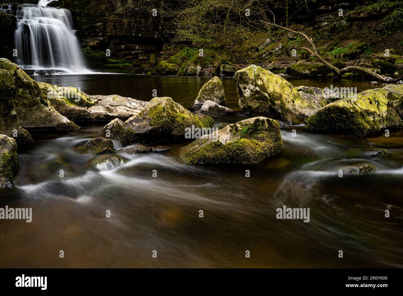 North Yorkshire Waterfalls - West Burton Cauldron Stock Photo - Alamy