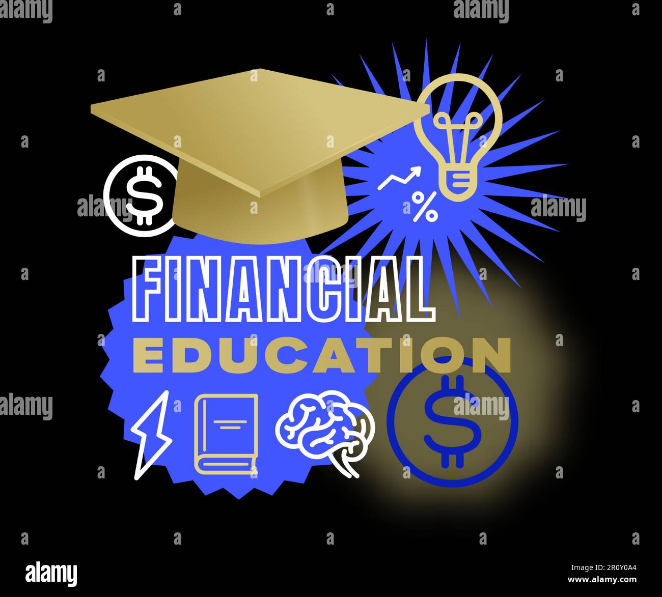 Financial education vector illustration. Investment literacy creative ...