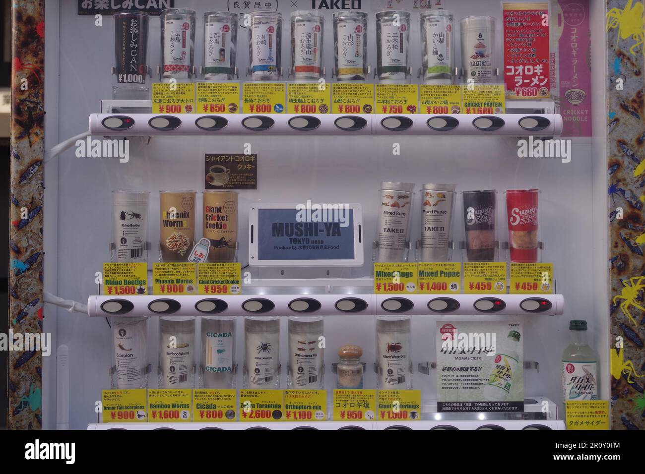 Insect-Based Food Vending Machine in Yokohama, Japan Stock Photo - Alamy