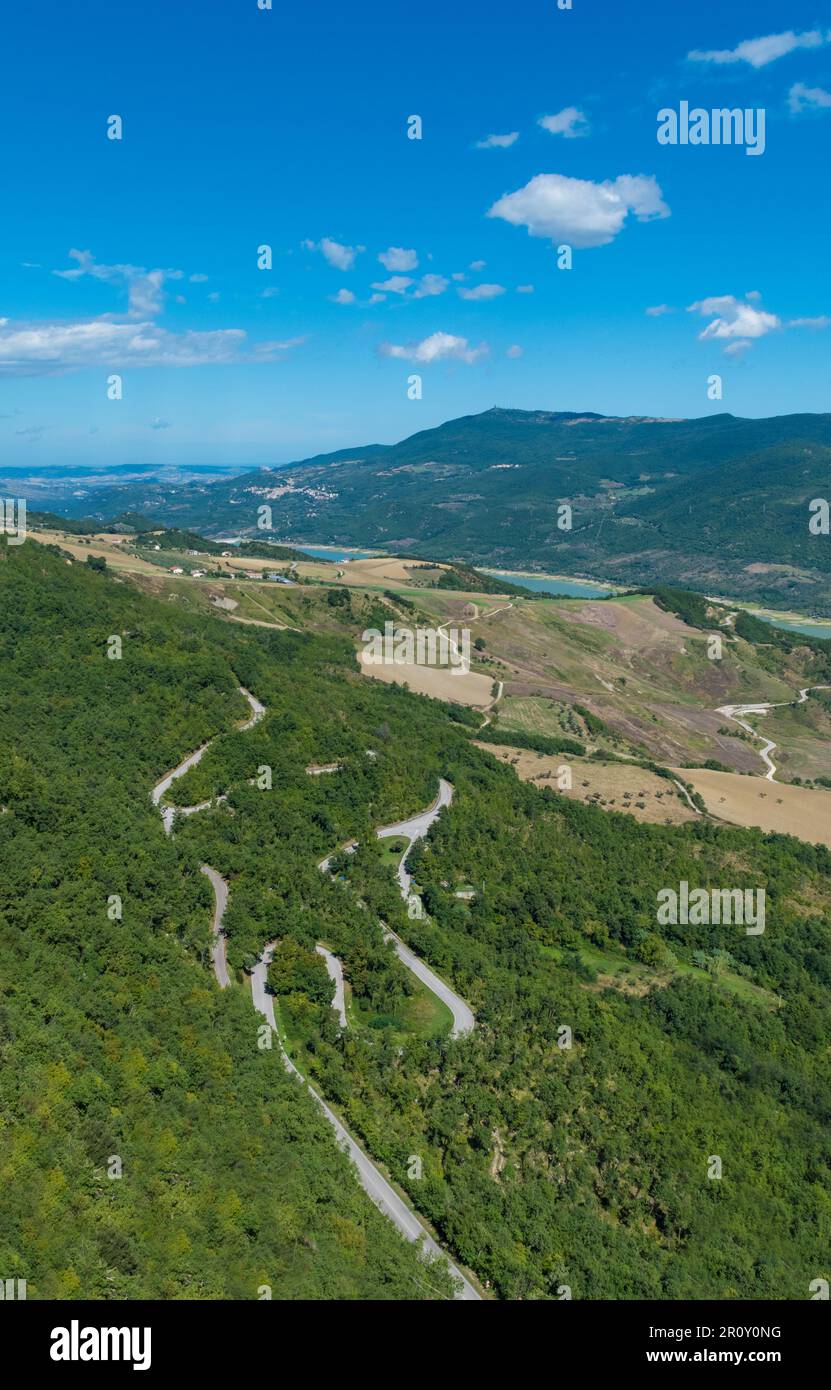 Lake of Bomba from the little town of Montelapiano and Pennadomo ...