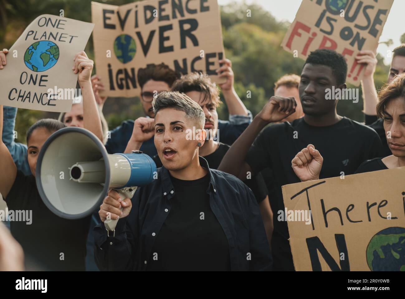 Group diverse multiethnic eco activists hi-res stock photography and ...