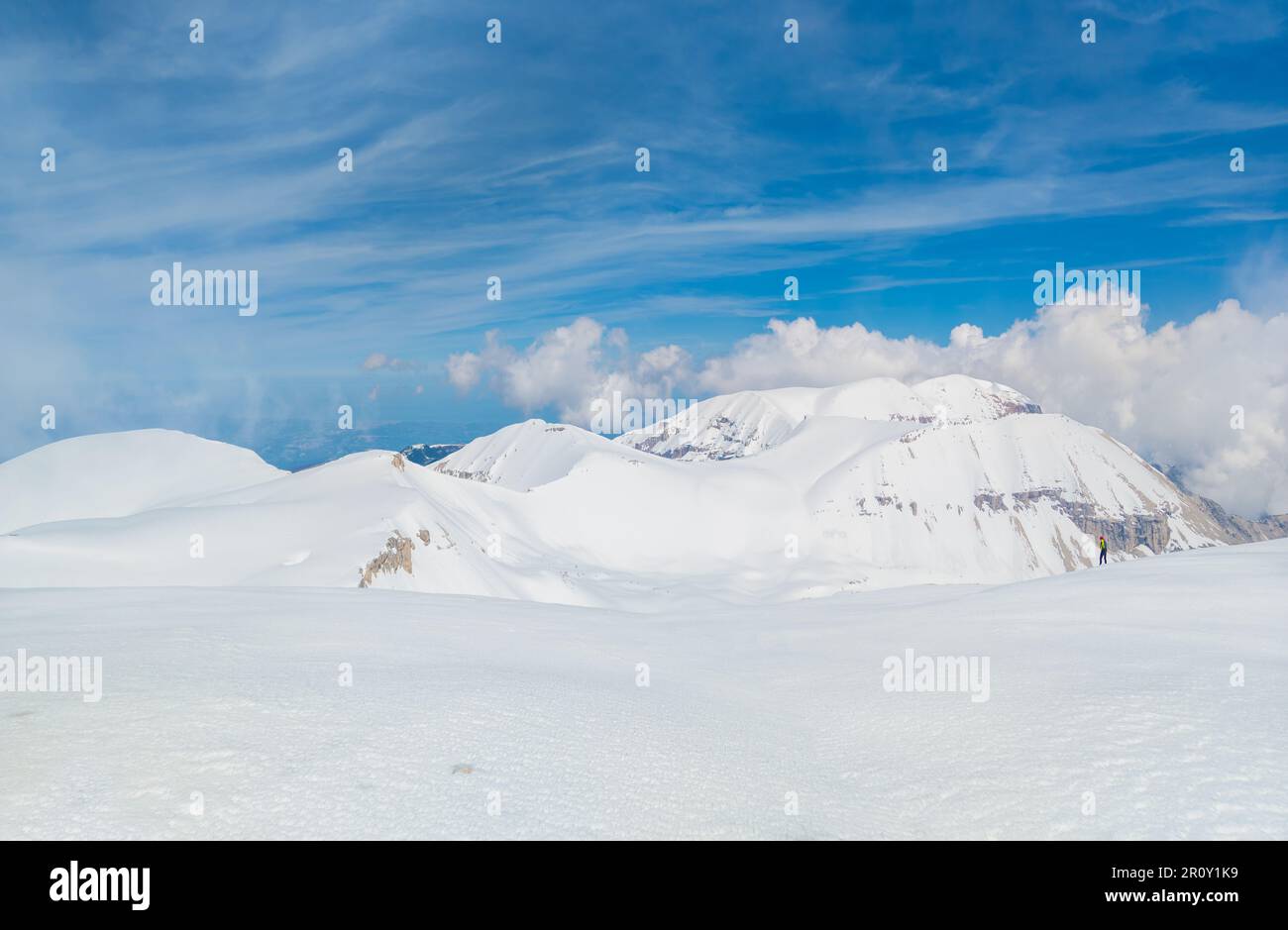 Monte Amaro, Italy - The snow mountain summit in the Majella mount ...