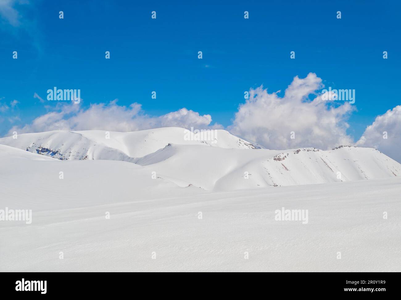 Monte Amaro, Italy - The snow mountain summit in the Majella mount ...