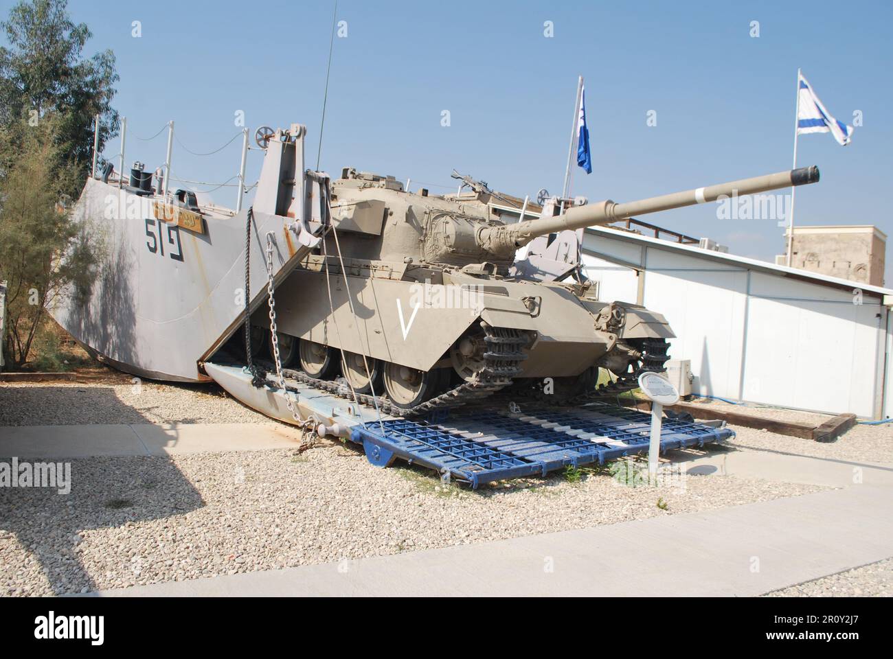 Shot Cal A Centurion tank coming out of a tank landing craft at the ...