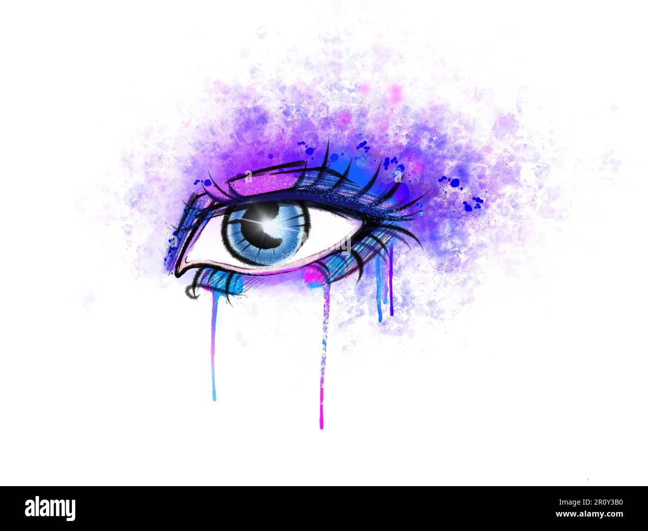 make up eye in violet color for fashion beauty concept Stock Photo - Alamy