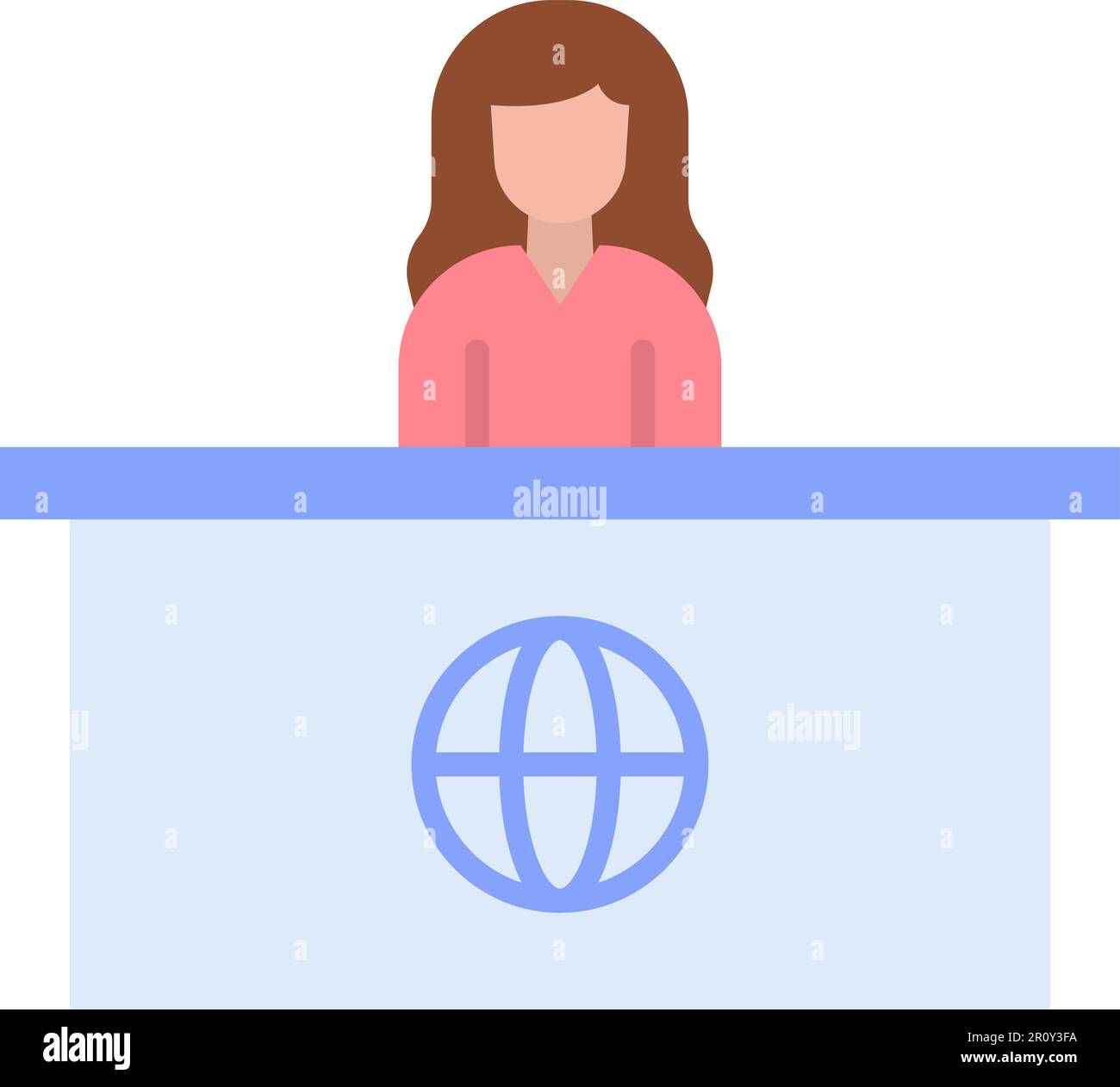 Anchors on News Desk icon vector image. Suitable for mobile apps, web ...