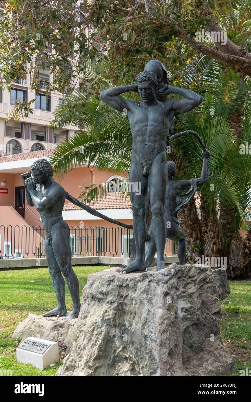 Fontvieille, Monaco, April 20th 2023:- A piece of public art sculpture ...