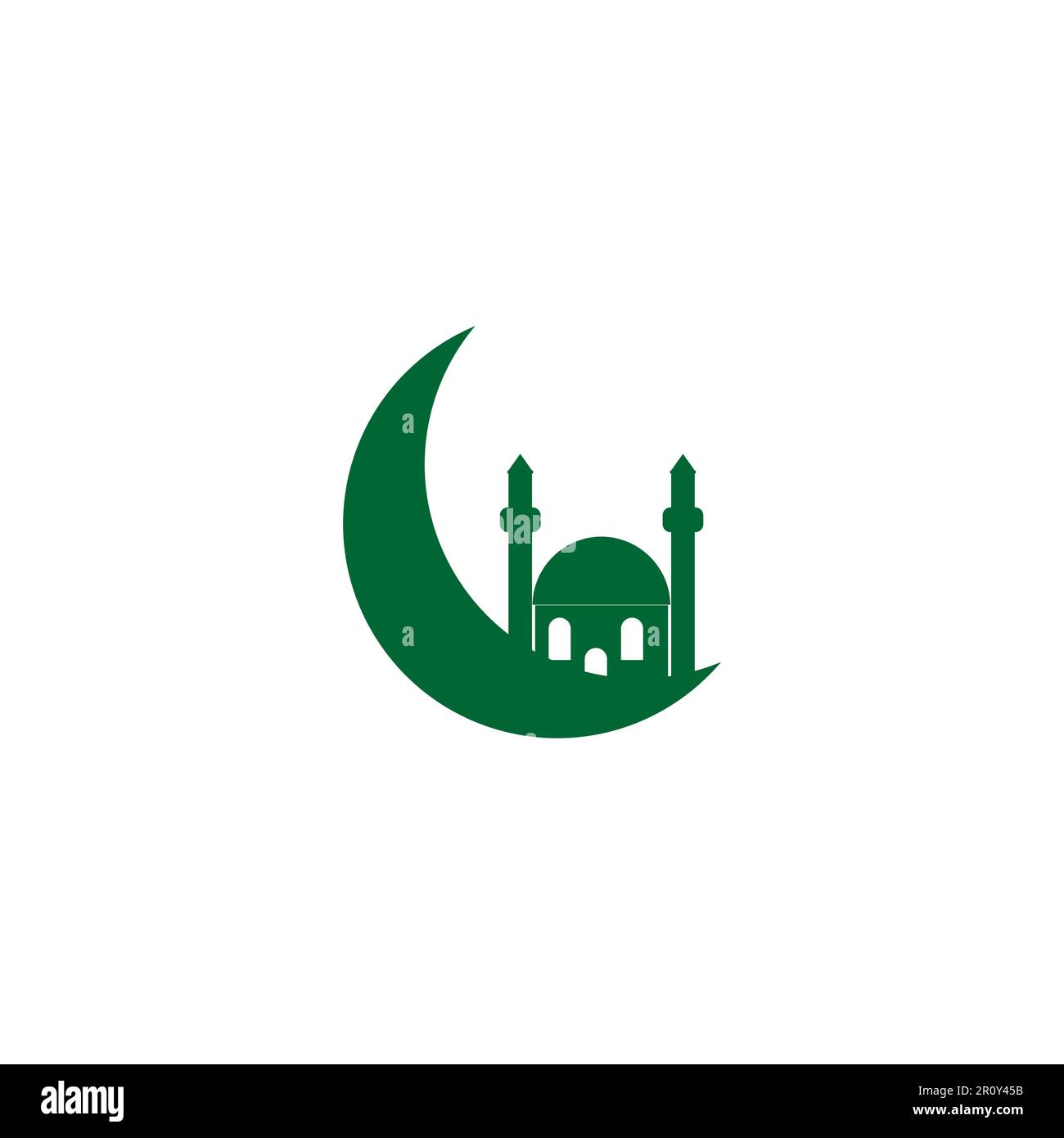 Islamic template, stencil, pattern, grey mosque, icon, isolated on ...