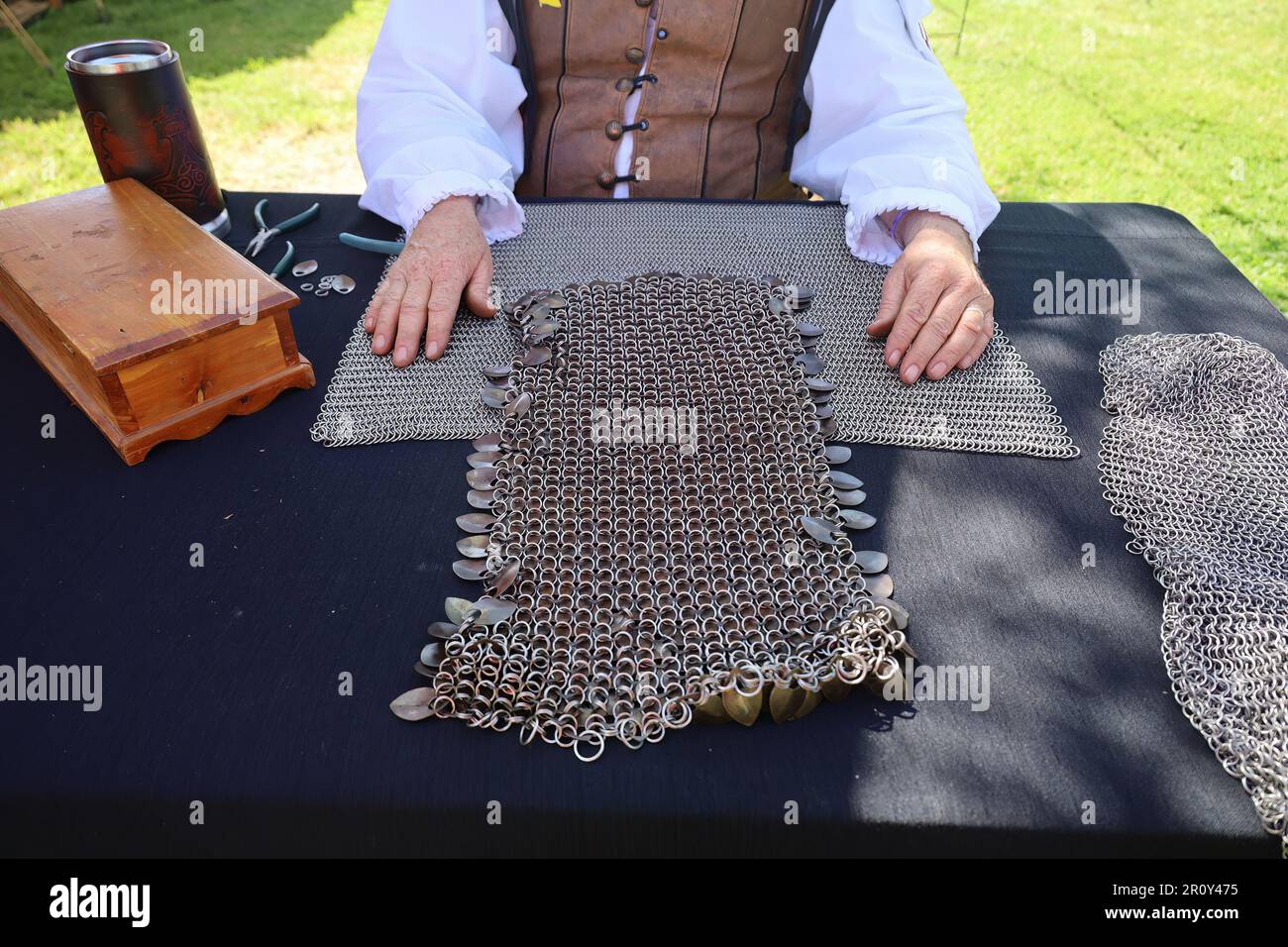 4-15-2023: Visalia, California: Man in period costumes at a Renaissance ...