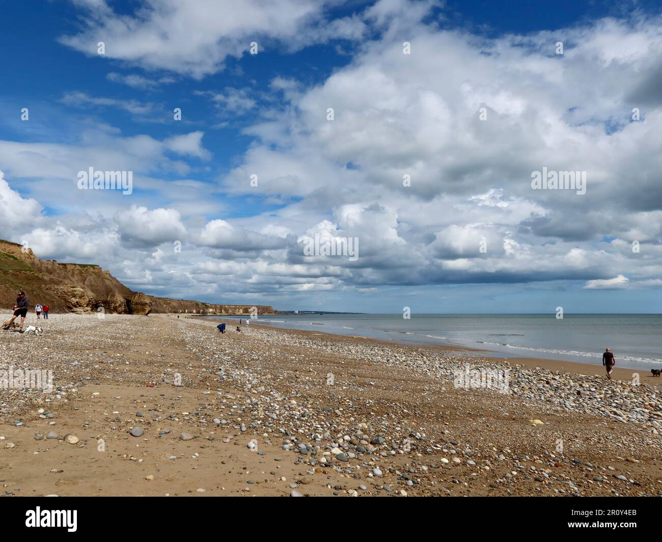 Seaham North Beach, Durham, UK - 10 May 2023 : Bright spring afternoon ...