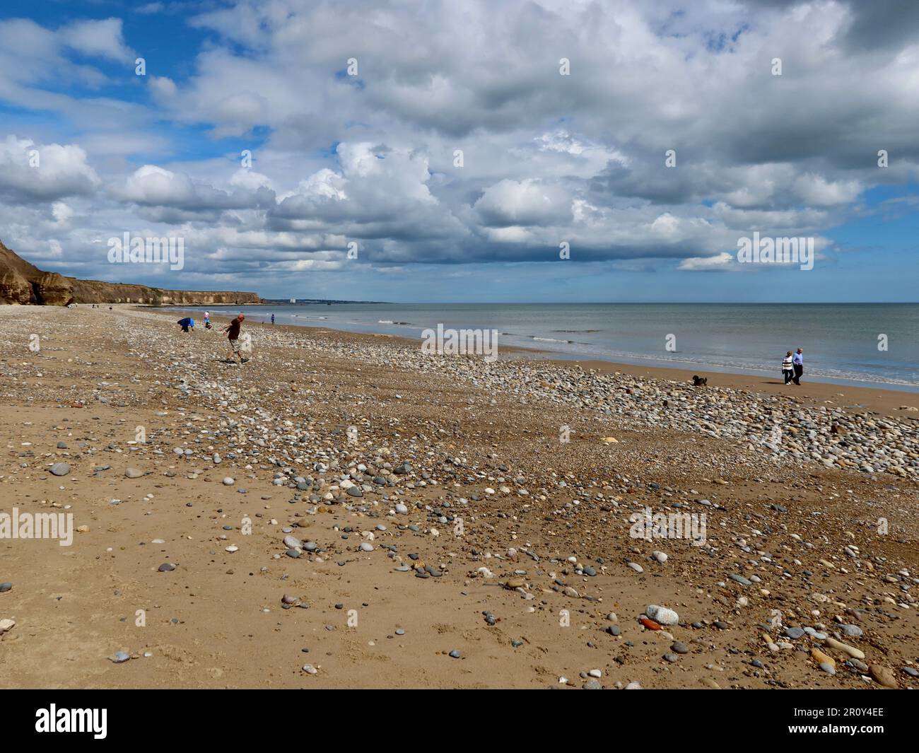 Seaham North Beach, Durham, UK - 10 May 2023 : Bright spring afternoon ...