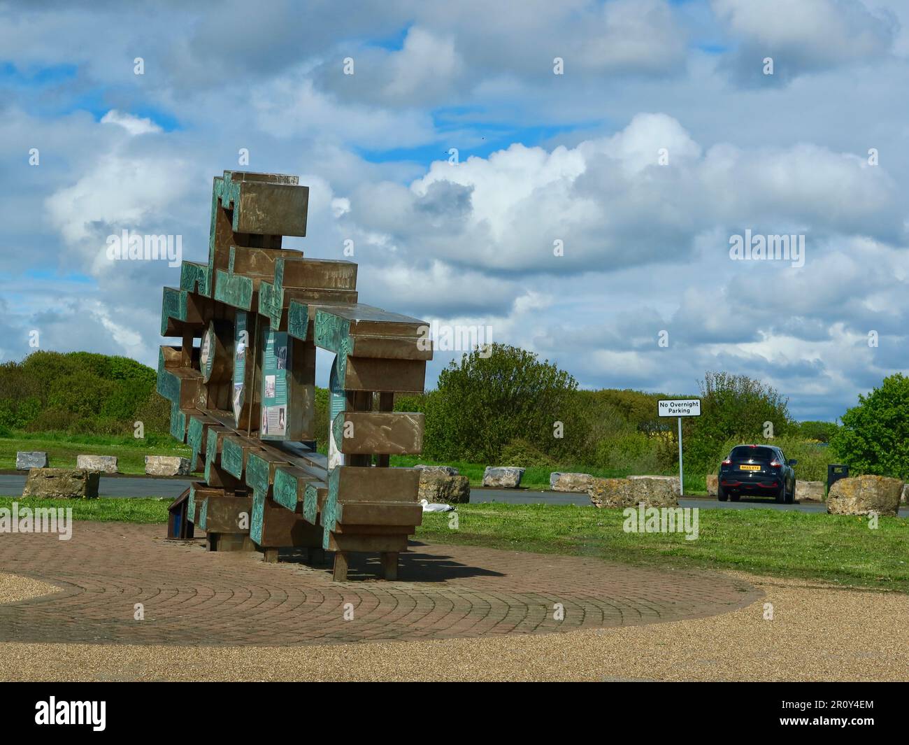 Seaham North Beach, Durham, UK - 10 May 2023 : Bright spring afternoon ...