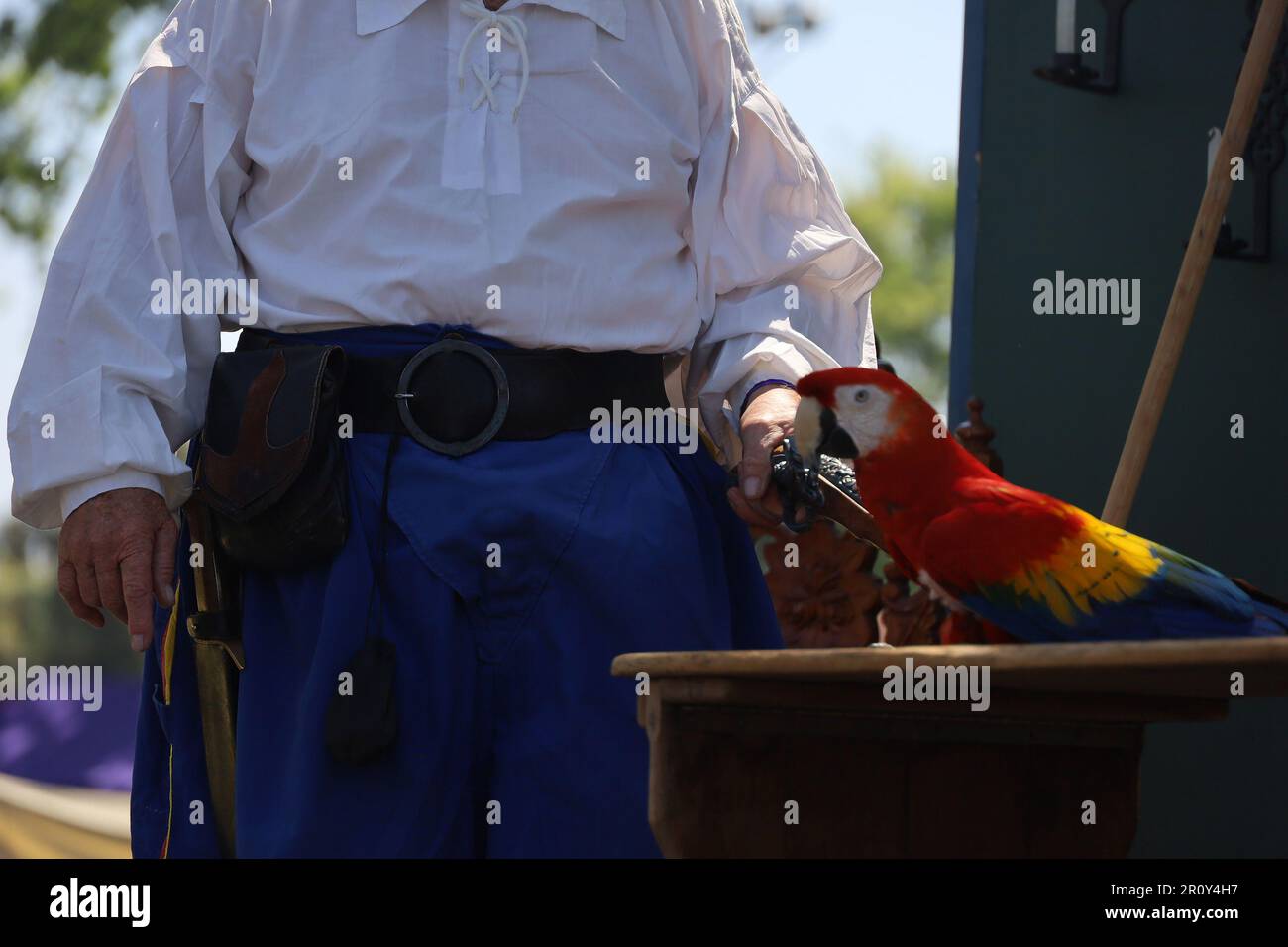 4-15-2023: Visalia, California: People in period costumes doing a ...