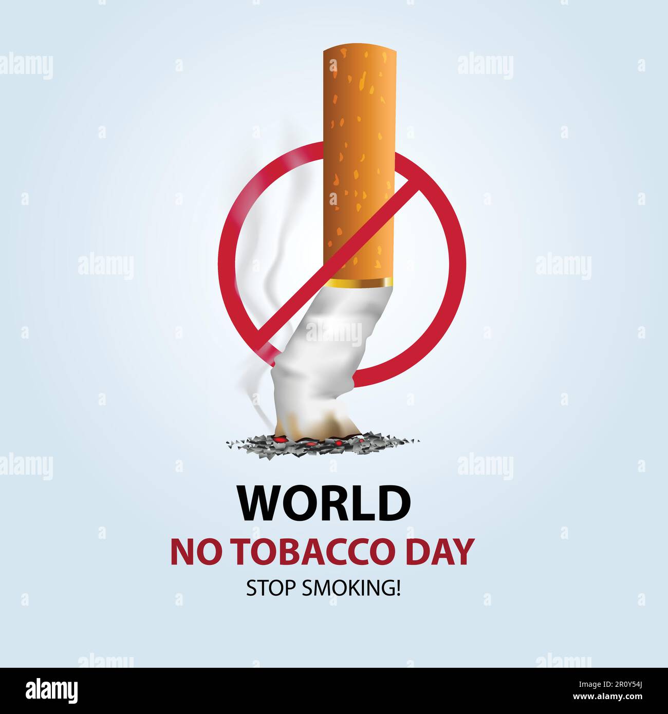 world no tobacco day poster. Consumed cigarettes. abstract vector ...