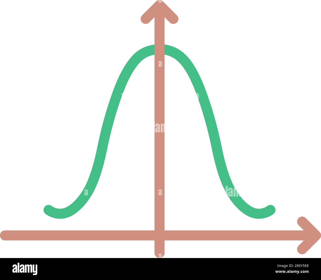 Bell Shaped Graph icon vector image. Suitable for mobile apps, web apps ...