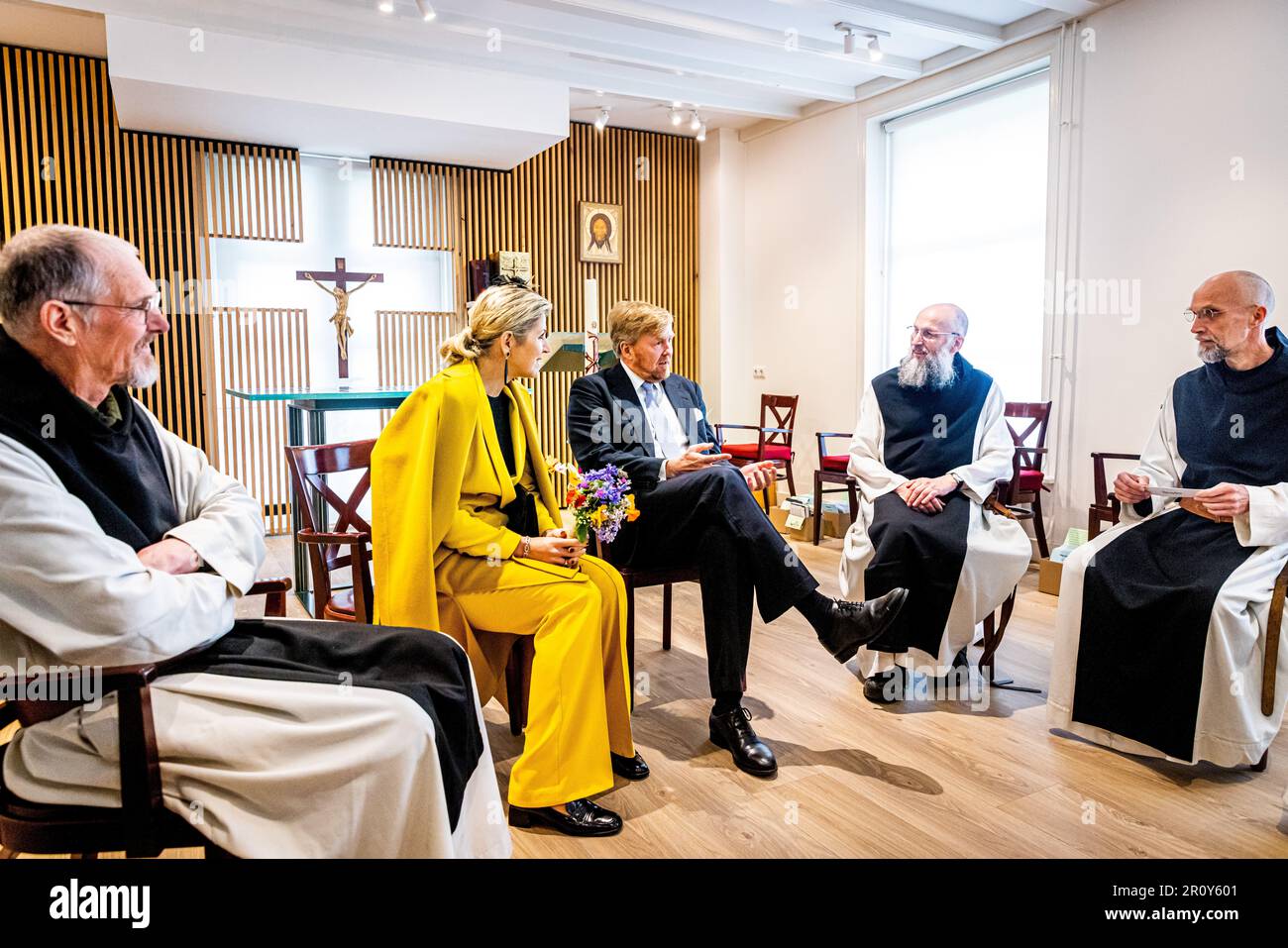 SCHIERMONNIKOG - King Willem-Alexander and Queen Maxima are given a ...