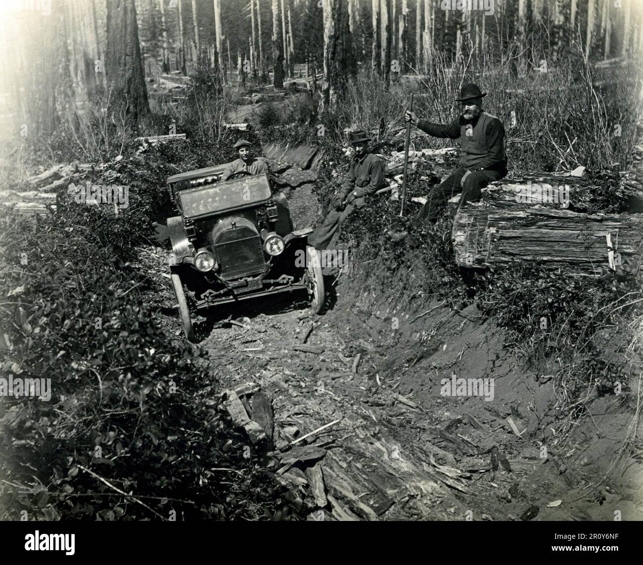 Model T on a New Road Stock Photo - Alamy