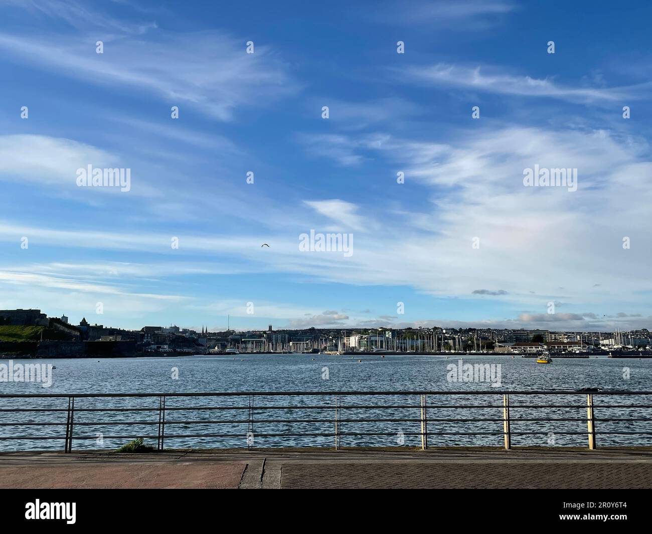 Picturesque view of the historic Mount Batten Pier in Plymouth, England ...