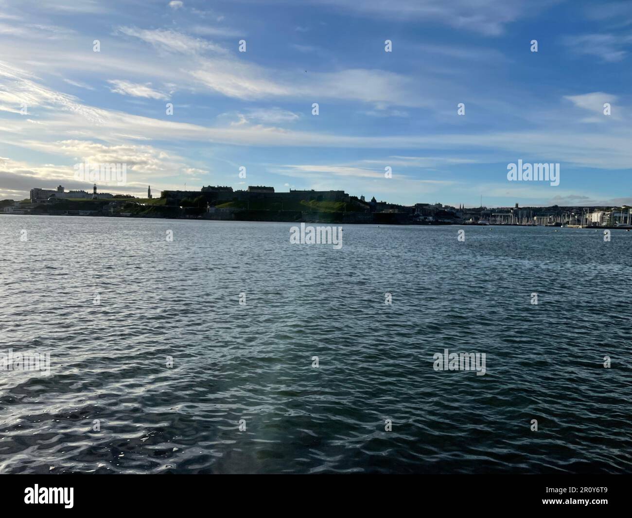 A stunning aerial view of Mount Batten Pier in Plymouth, England Stock ...