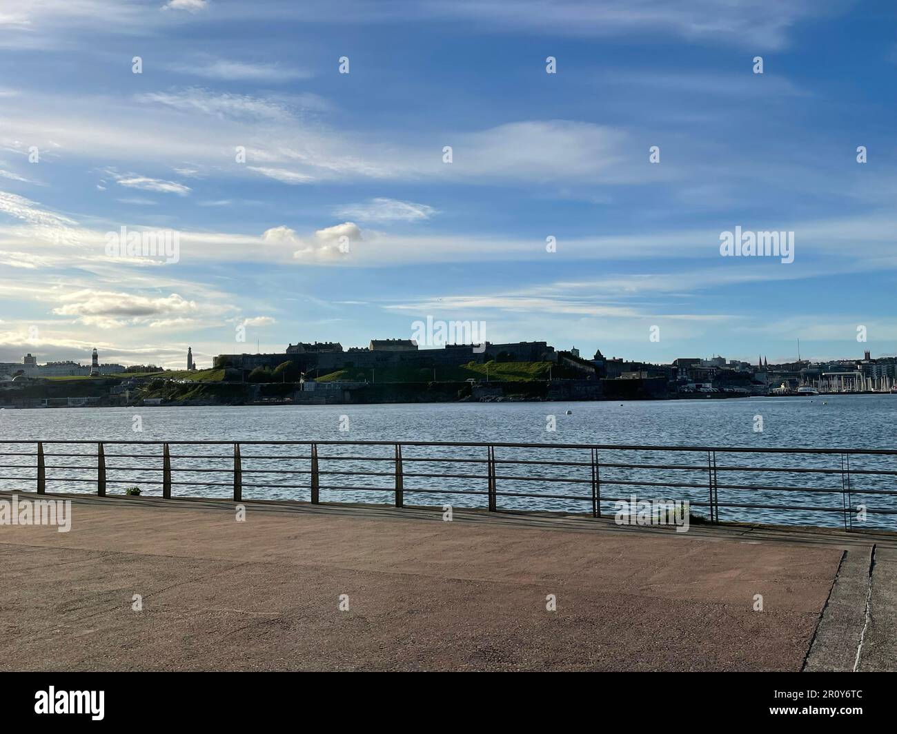A stunning aerial view of Mount Batten Pier in Plymouth, England Stock ...