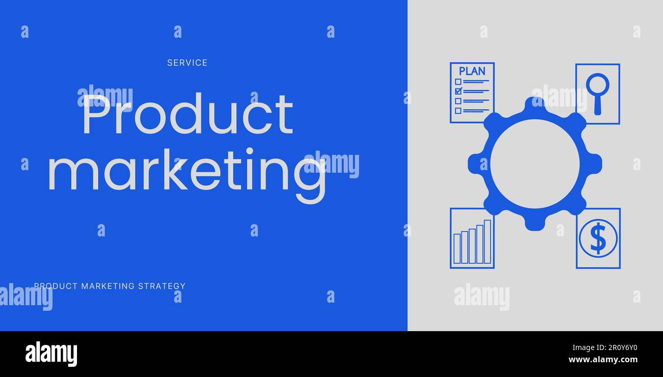 Product Marketing Banner on Blue Background. Stylish Product Marketing ...