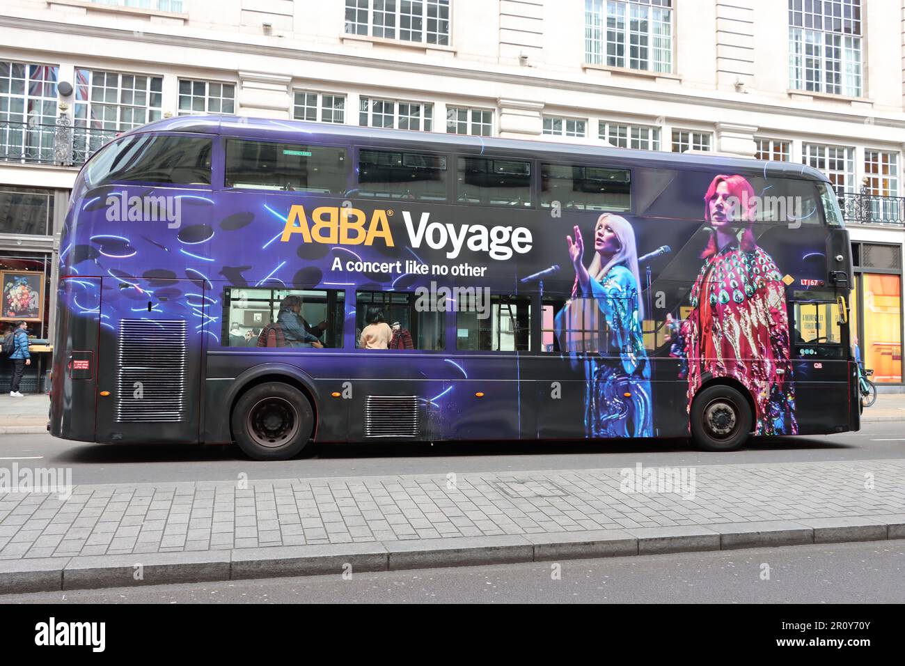 Abba Voyage tour double-decker in central London Stock Photo - Alamy