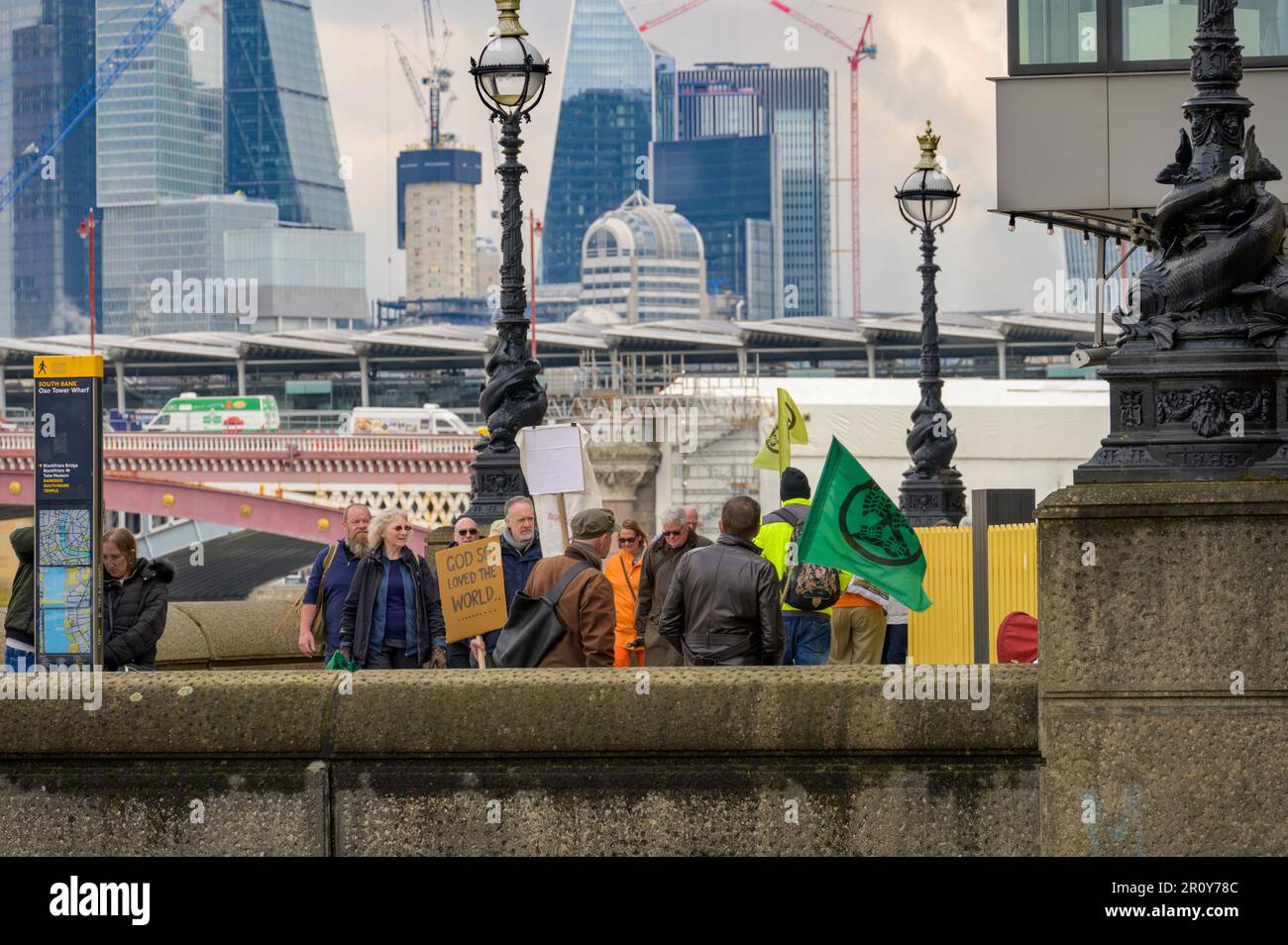 LONDON - April 21, 2023: Activists of Extinction Rebellion take to the ...