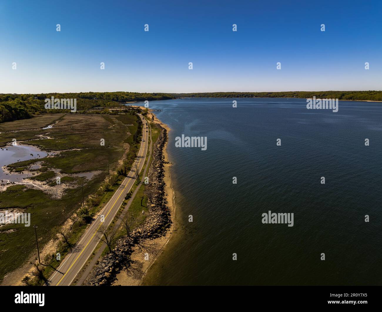 Aerial view long sandbar island hi-res stock photography and images - Alamy