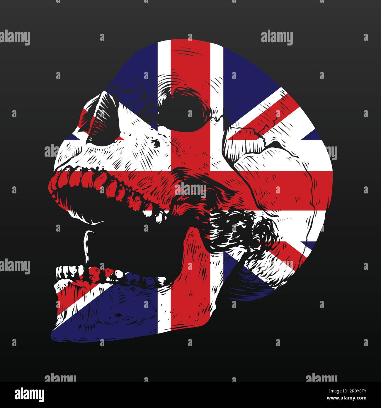 United kingdom skull of terror artwork Stock Vector Image & Art - Alamy