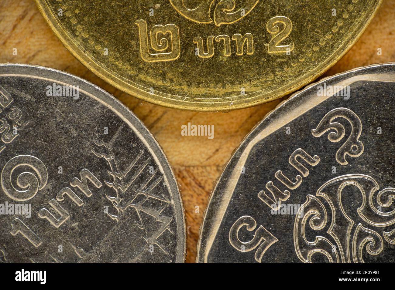 Five baht coins hi-res stock photography and images - Alamy