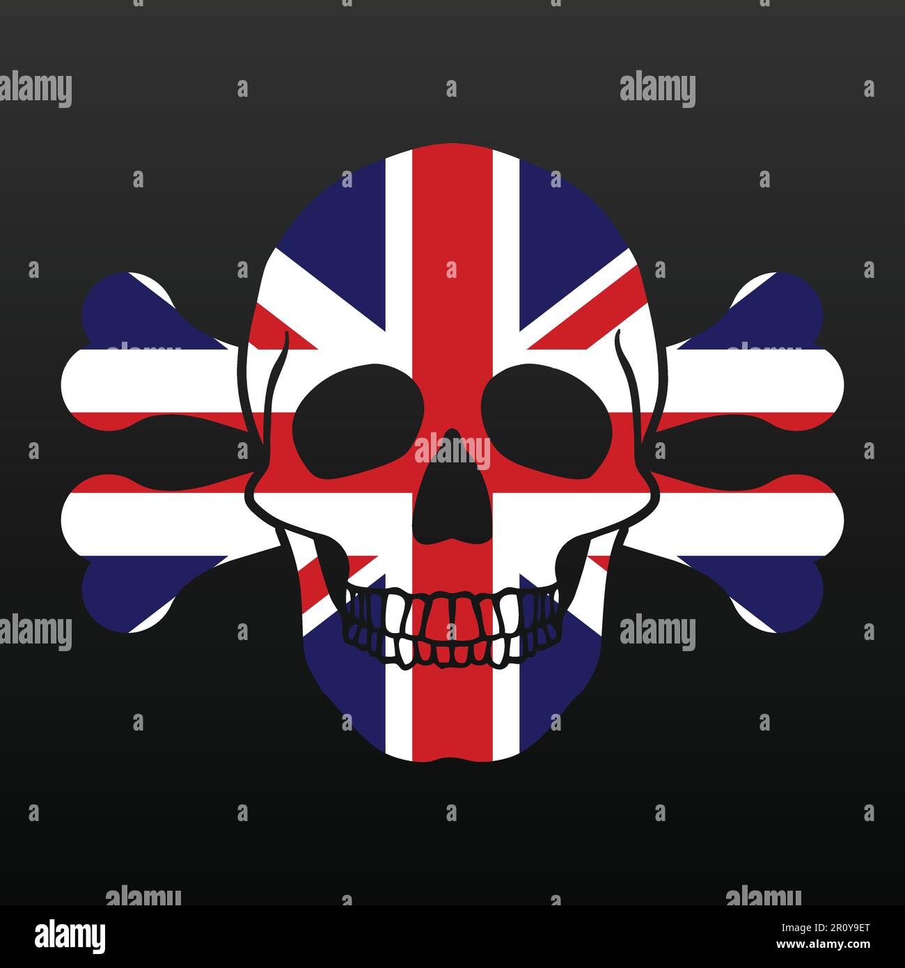 United kingdom skull of terror artwork Stock Vector Image & Art - Alamy