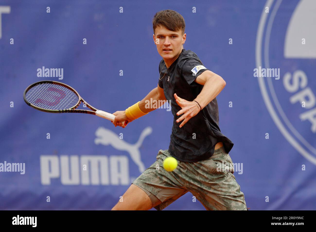 Jakub Mensik of Czech Republic in action during the TK Sparta Prague ...