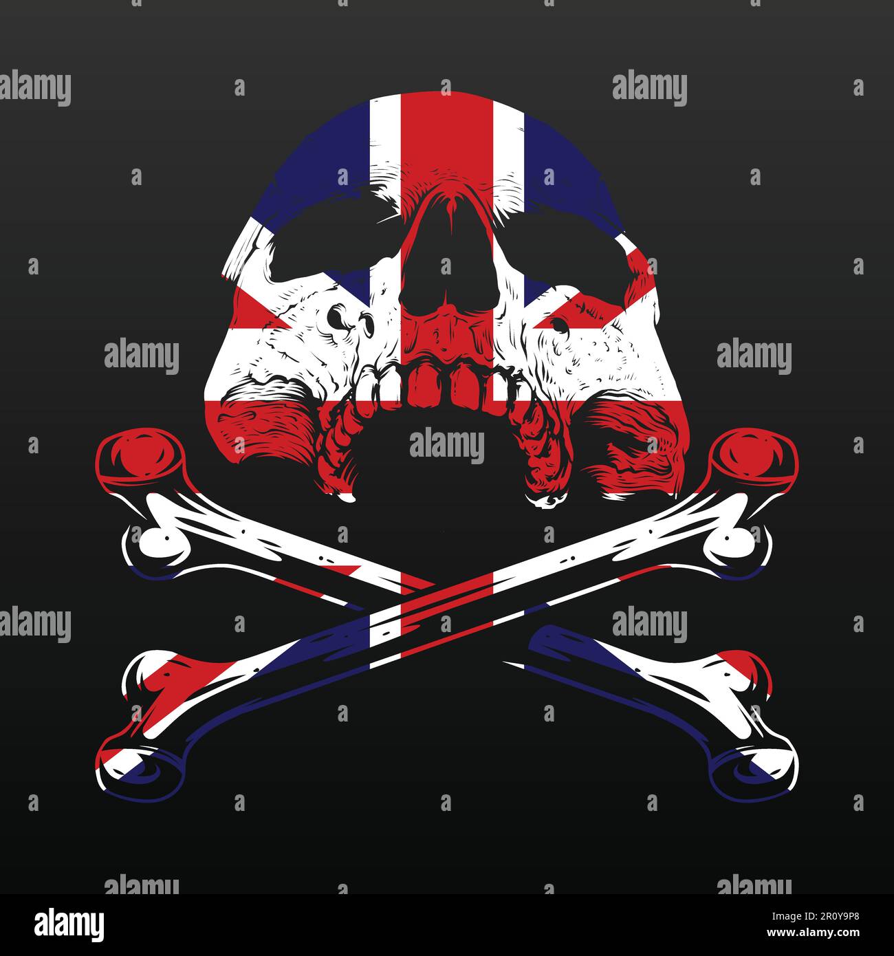 United kingdom skull of terror artwork Stock Vector Image & Art - Alamy