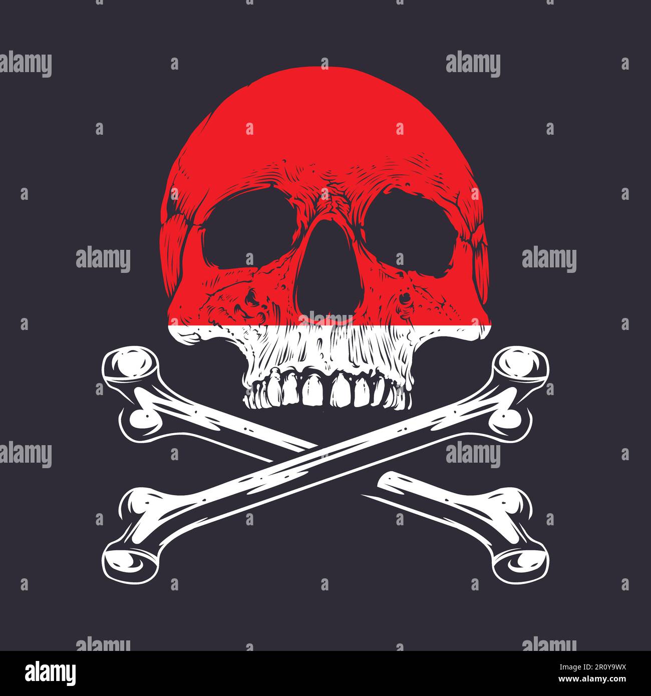 Indonesia skull of terror artwork Stock Vector Image & Art - Alamy