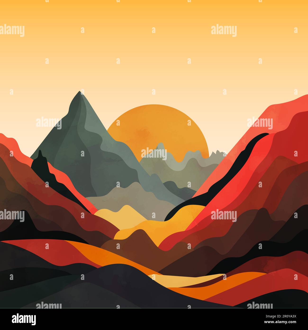 Hill slope scenery Stock Vector Images - Alamy