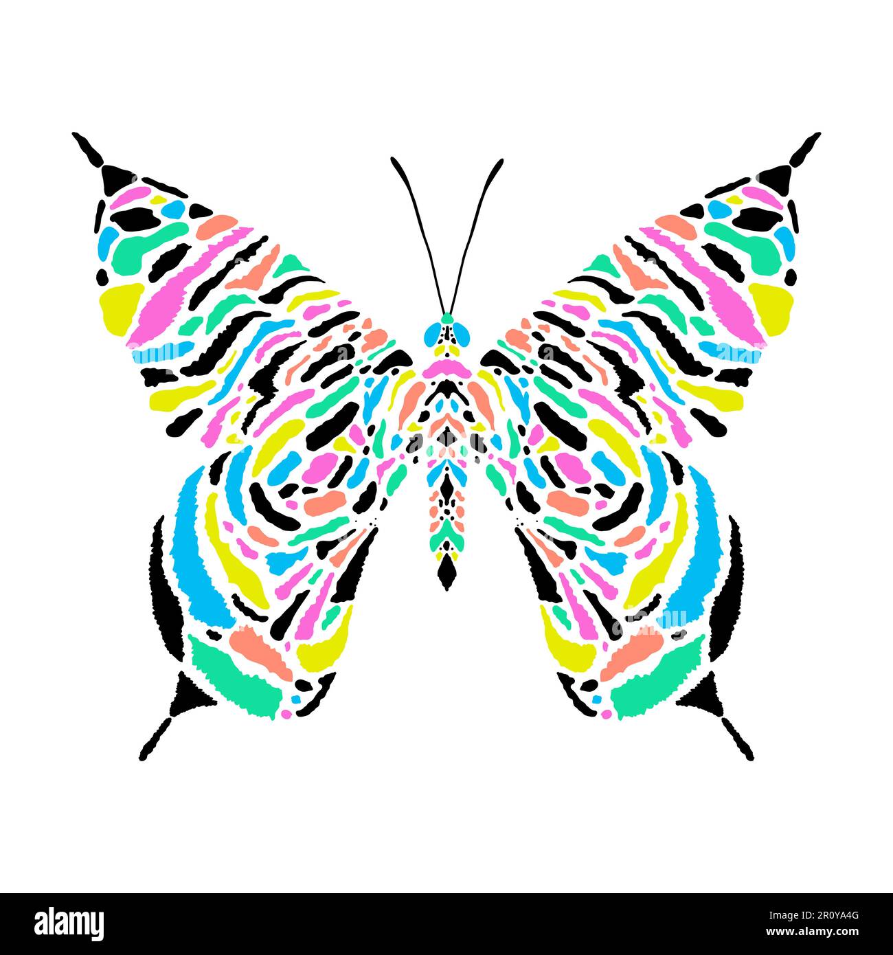 Butterfly with tiger print Stock Vector Image & Art - Alamy