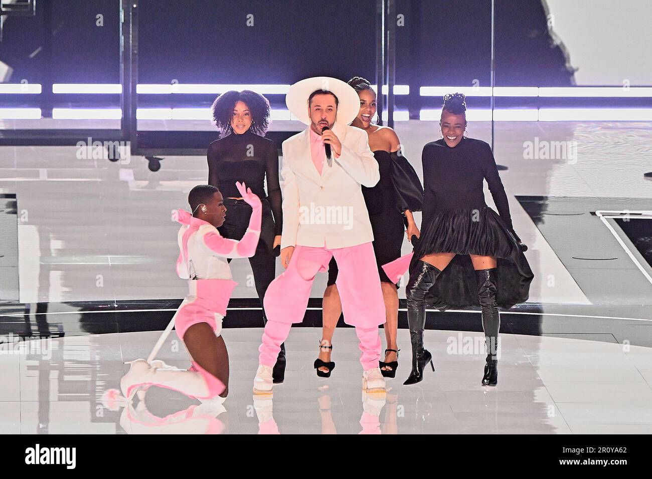 Liverpool, UK . 10 May, 2023 . Gustaph representing Belgium pictured ...