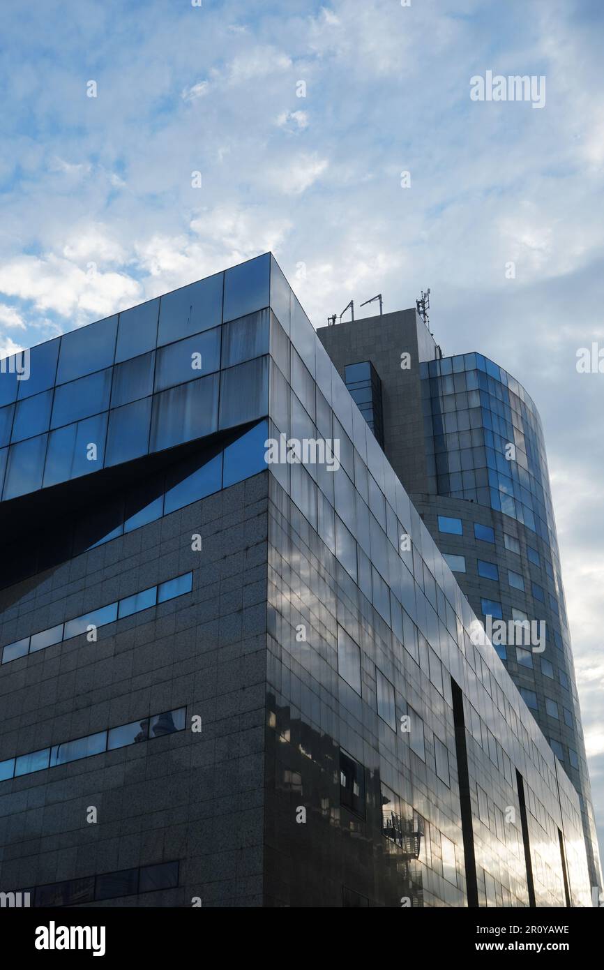 Bucharest Financial Plaza building on Calea Victoriei avenue in center ...