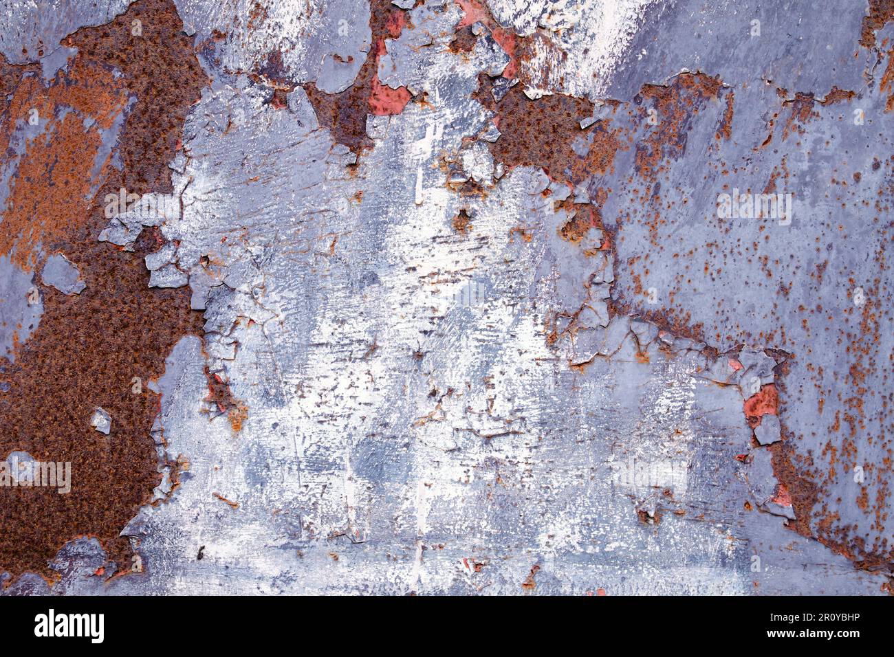 Texture of worn out paint on old rusty sheet Stock Photo - Alamy