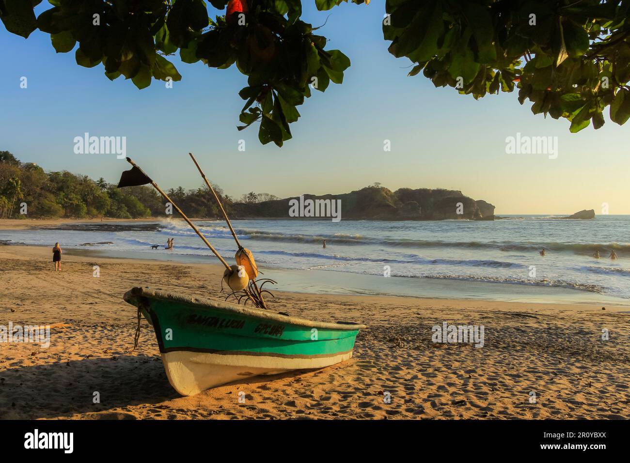 Fishing boat at sunset on this beautiful beach at this hip surf & yoga ...