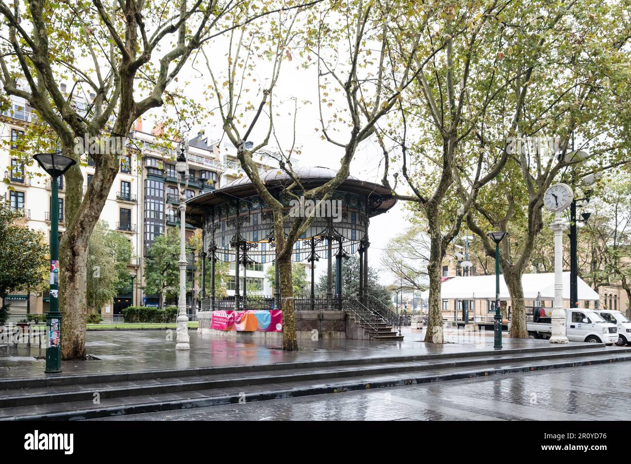 Bandstand, Old Town, Donostia San Sebastian, Basque Country Stock Photo ...