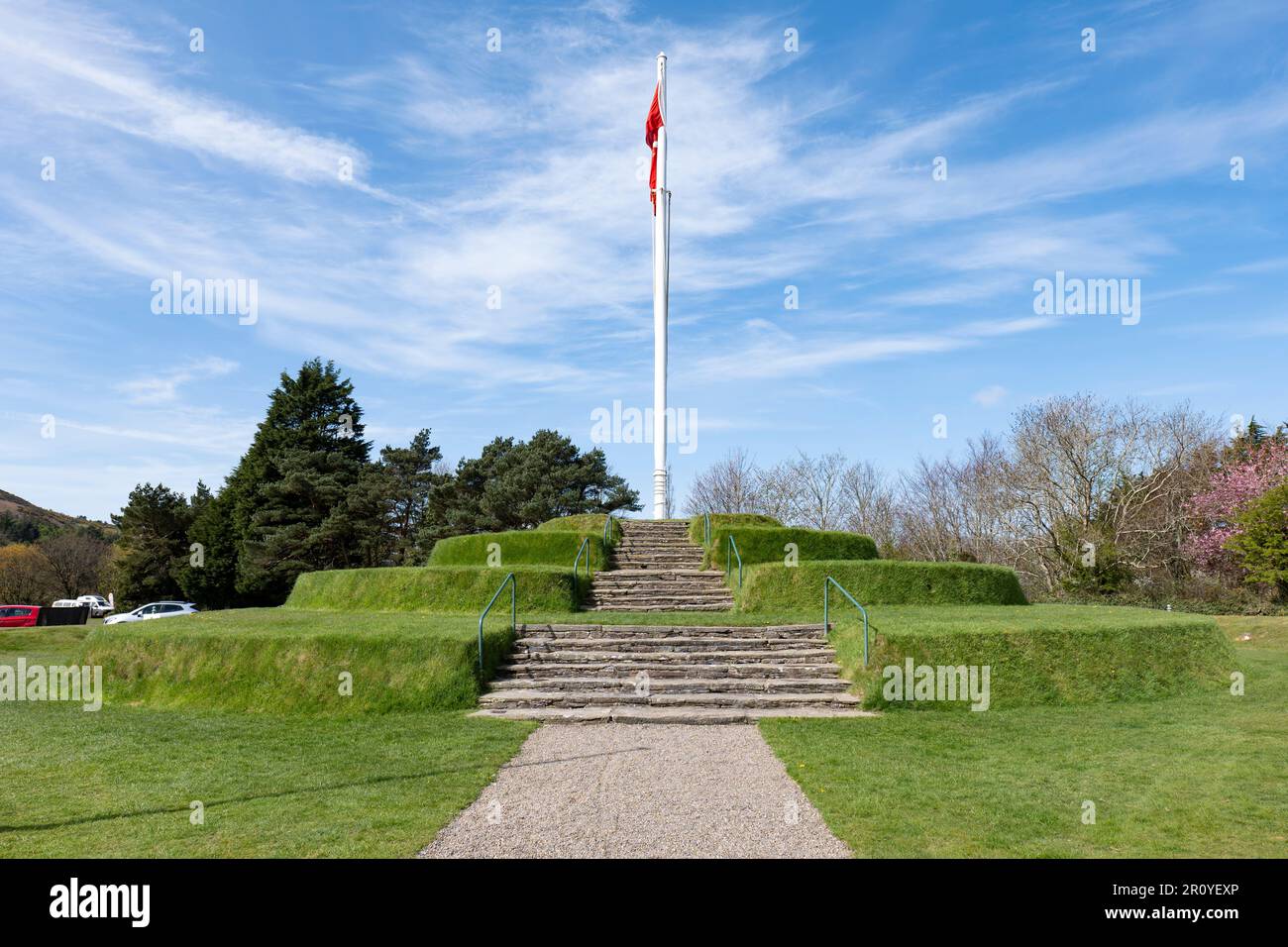 These grassy steps are Tynwald Hill situated in the hamlet of St John's ...
