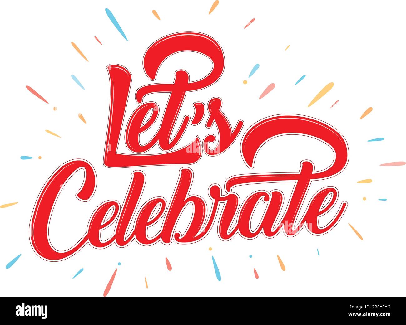Let's Celebrate typography using congratulate someone, Let's celebrate ...