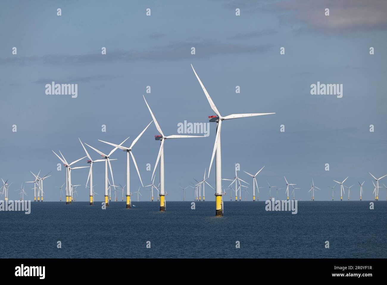 The Barrow Offshore Wind Farm off the North West Coast of England Stock ...