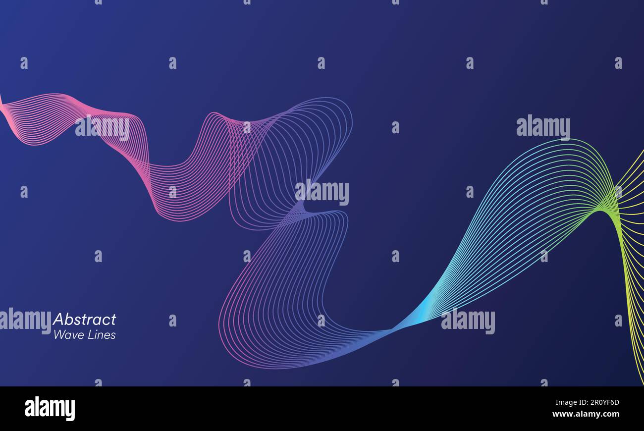 Tech blue background with abstract wave Stock Vector Image & Art - Alamy