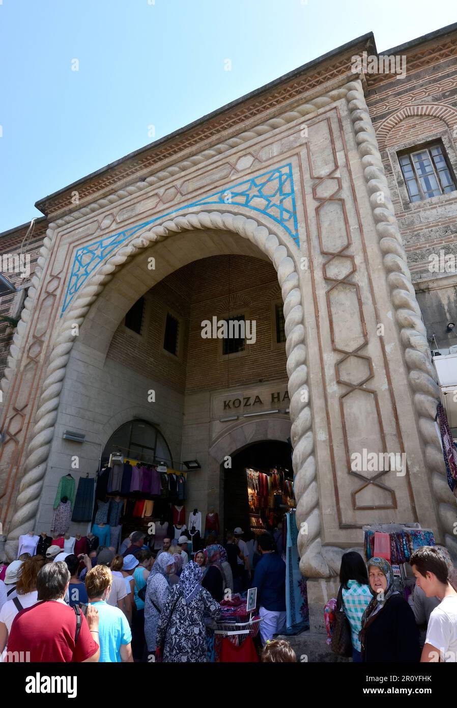 entrance portal, Koza Han, Koza Hanı is a caravanserai located at the ...