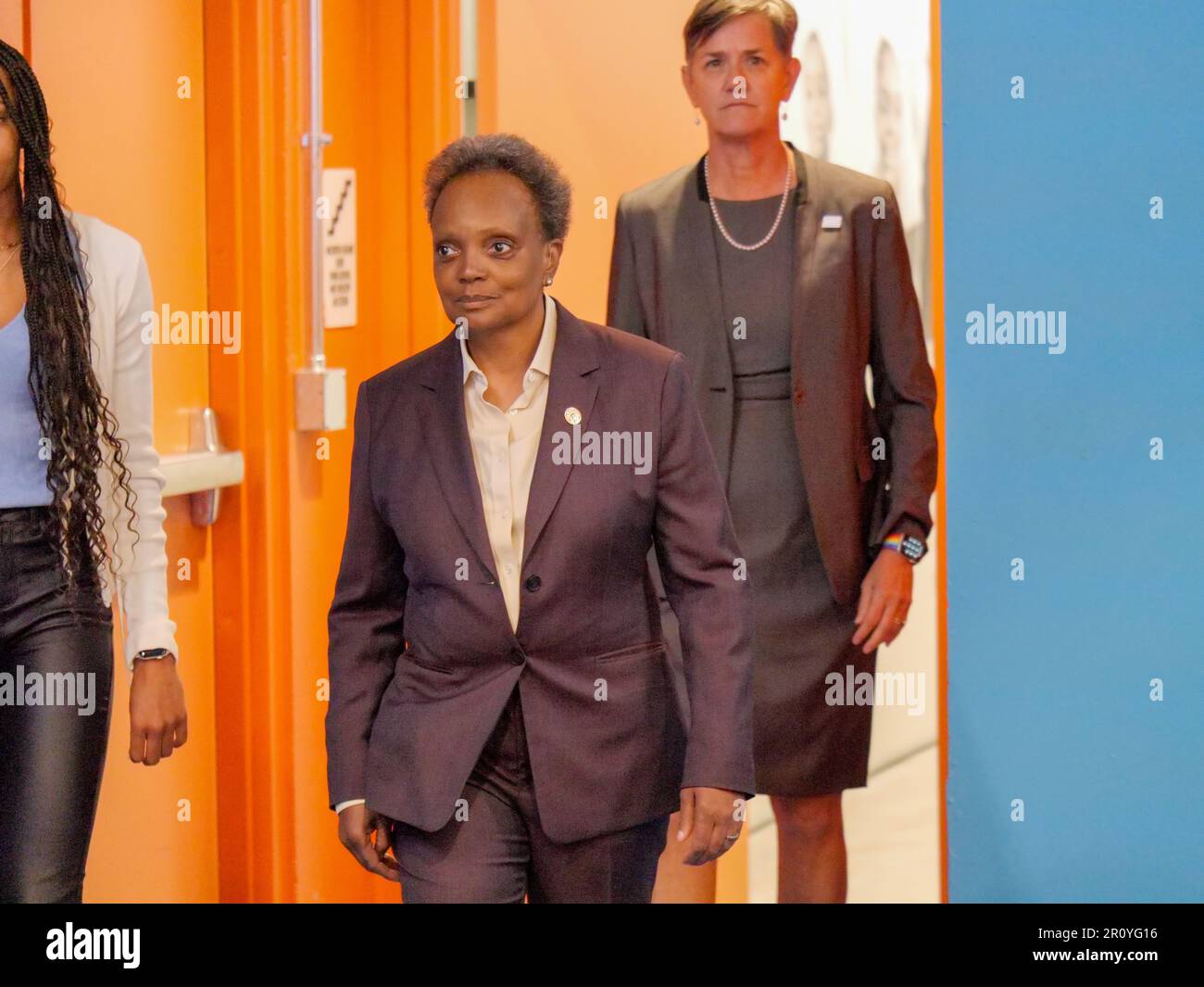 Chicago, Illinois, USA 8th May 2023. Outgoing Chicago mayor Lori ...