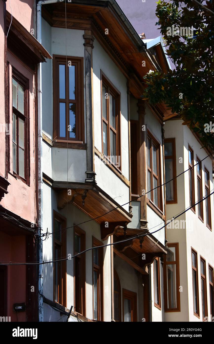 Typical Turkish houses, downtown, Bursa, Turkey Stock Photo - Alamy